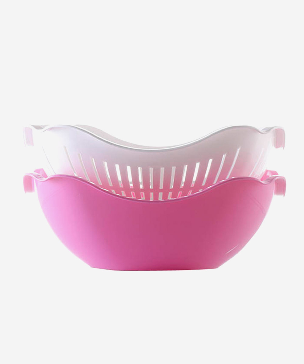 Colander With Base- Pink | TidyHomz