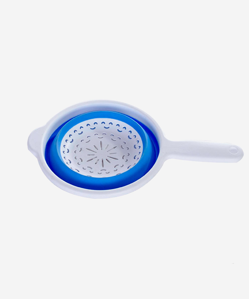 Collapsible Colander with Handle- Blue | TidyHomz